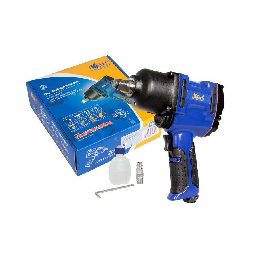 Гайковерт пневматический ударный 1/2 900 н. м. KRAFT KT707003