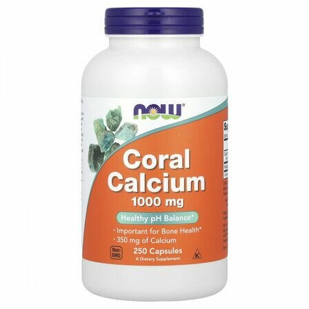 NOW Foods Coral Calcium 1000 mg (250 вег. капсул) Коралловый кальций