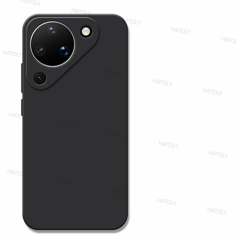 Чехол для Huawei Pura 90, оригинальный противоударный чехол-накладка из жидкого Черный, Black