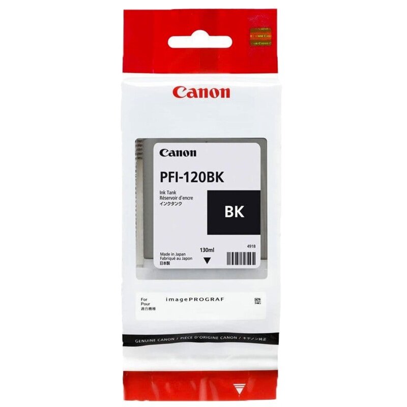 Картридж для принтера Canon Струйный, PFI-120, черный, для TM-200, 205, 300, 130 мл (2885C001)