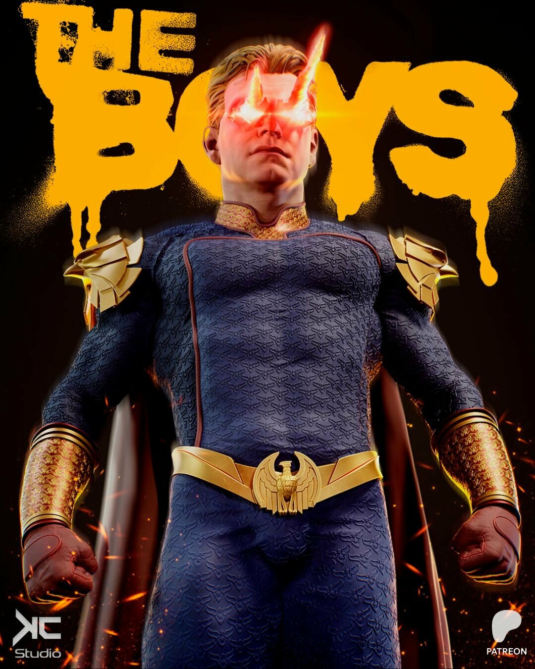 Сборная модель Homelander (The Boys), 360мм, 1/6 для покраски