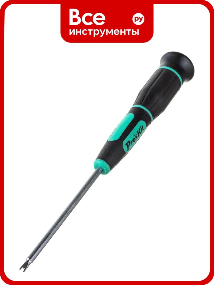 Отвертка Pro'sKit SD-2400-S4 с прямой TPR‑ручкой, стержнем из CrV, двухштырьковый SP(U)4, для точных работ