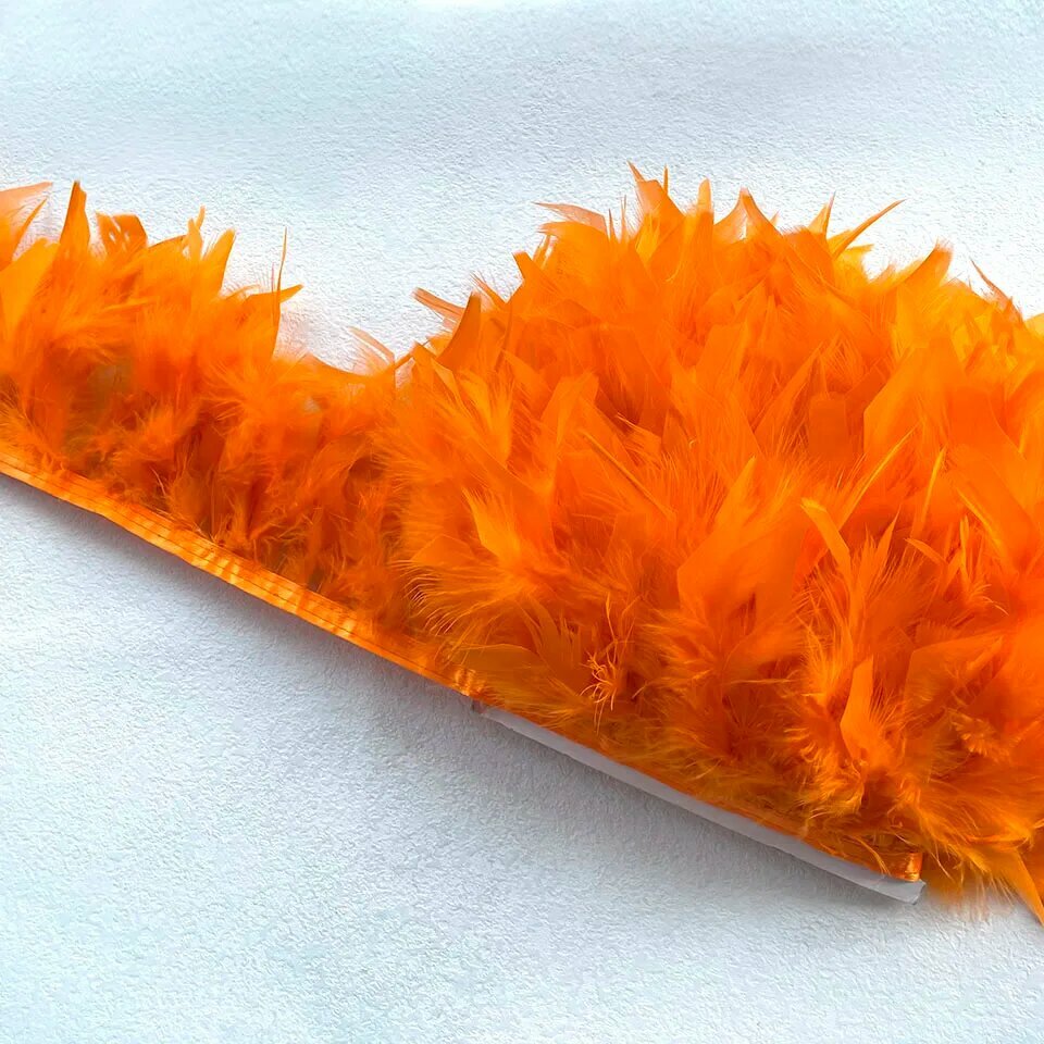 Лента с бахромой из перьев индюка Marabou 10 ярдов