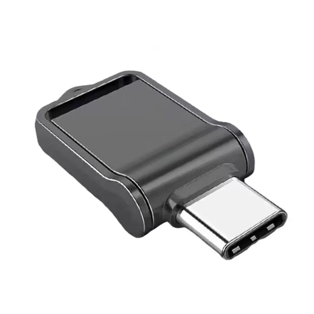 Огромная память 2 ТБ! Черная мини металлическая флешка OTG Type-C USB 2.1 для хранения больших файлов