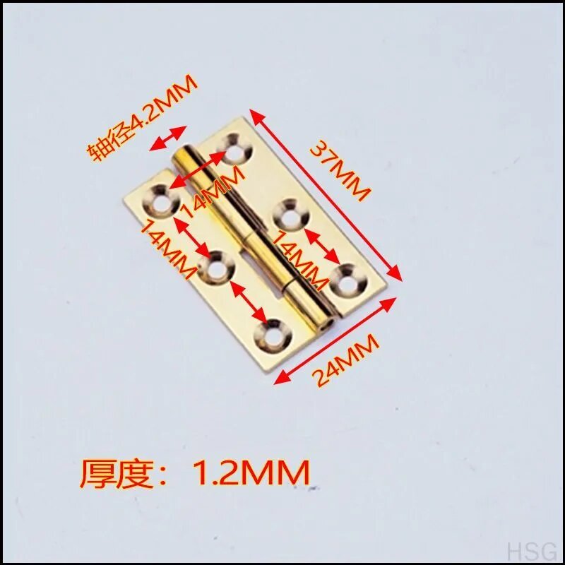1,5 дюйма Маленькая дверца шкафа Медные петли,37x24mm