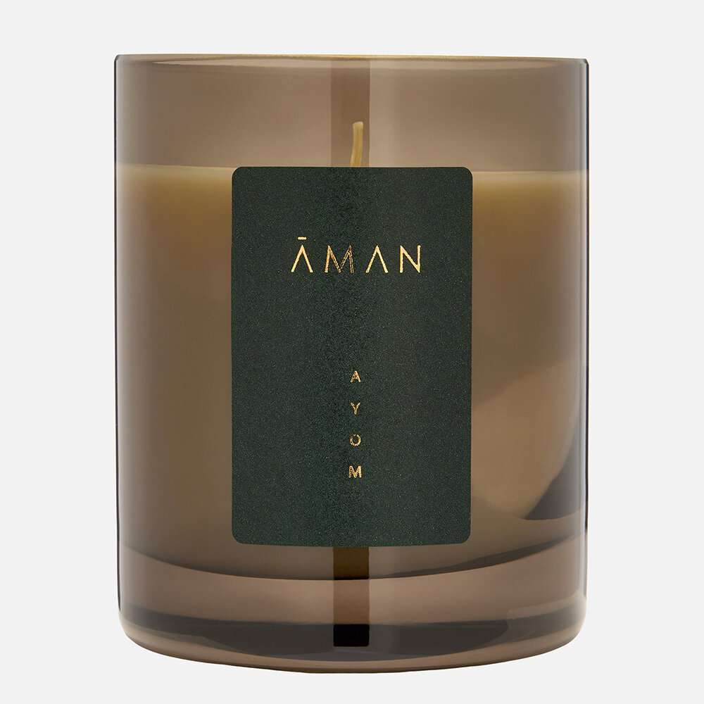 Парфюмированная свеча Aman Ayom 250 гр / Аромат для дома Аман Айом