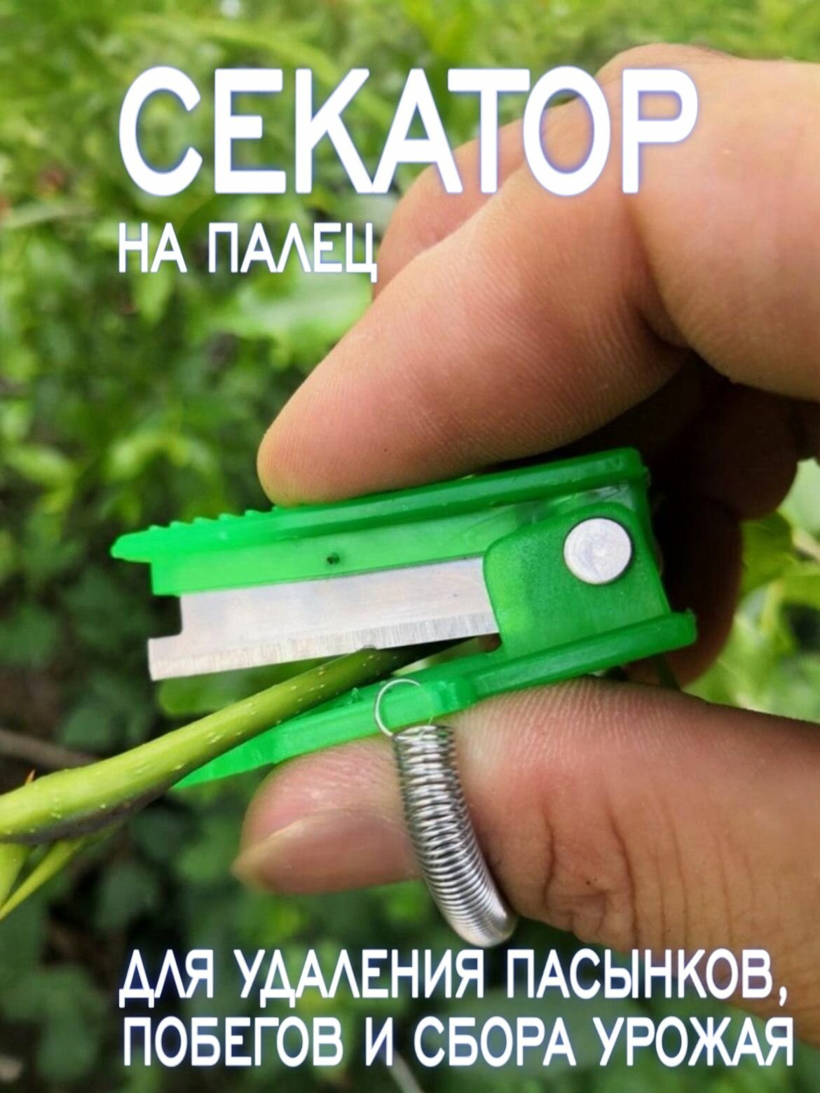 Садовый секатор для удаления пасынков, побегов и сбора урожая, напалечный нож для обрезки растений, сепаратор, садовые ножницы на палец / мамбамаг