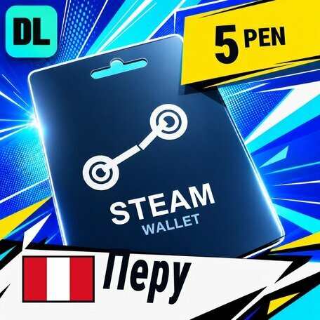 Steam Wallet Перу 5 PEN — карта оплаты, цифровой код пополнения счёта, моментальная доставка