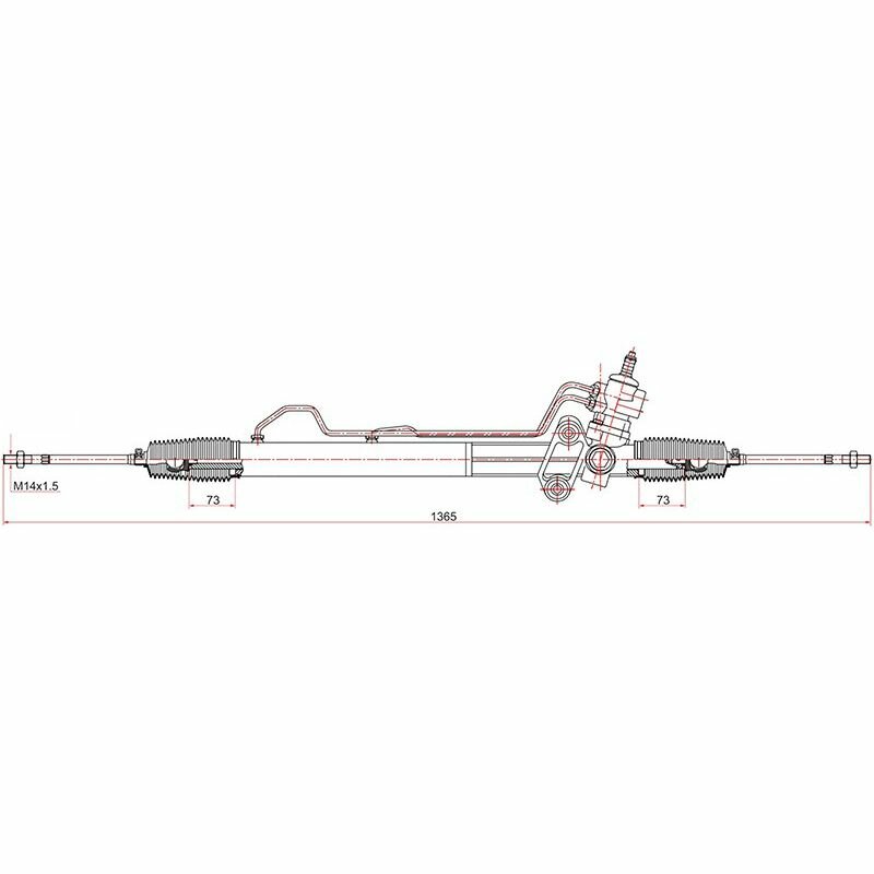 Рейка рулевая для Hyundai Starex H1 1997-2004 для авто с левым рулем, Хендай Старекс рейка рулевая SAT ST-57700-4A600, oem 577004A600