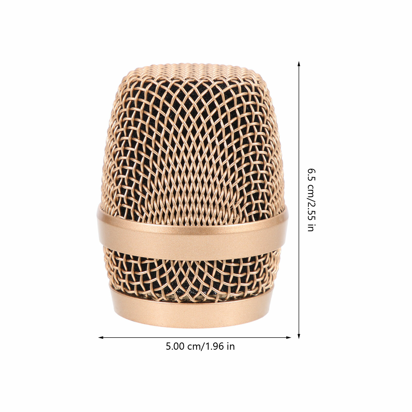 Золотой Металлический Шар Головки Микрофона Размер 5X6.5Cm Долговечный И Красивый Аксессуар Для Микрофона