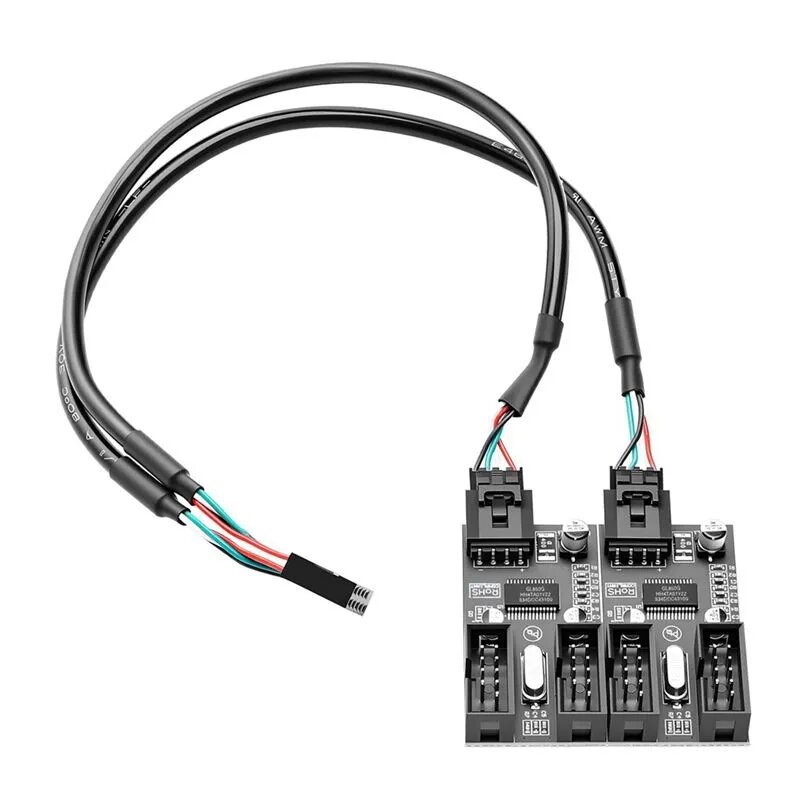 Разветвитель Материнской Платы USB 9Pin С 1 Порта На 4 Порта, Адаптер Удлинителя Кабеля