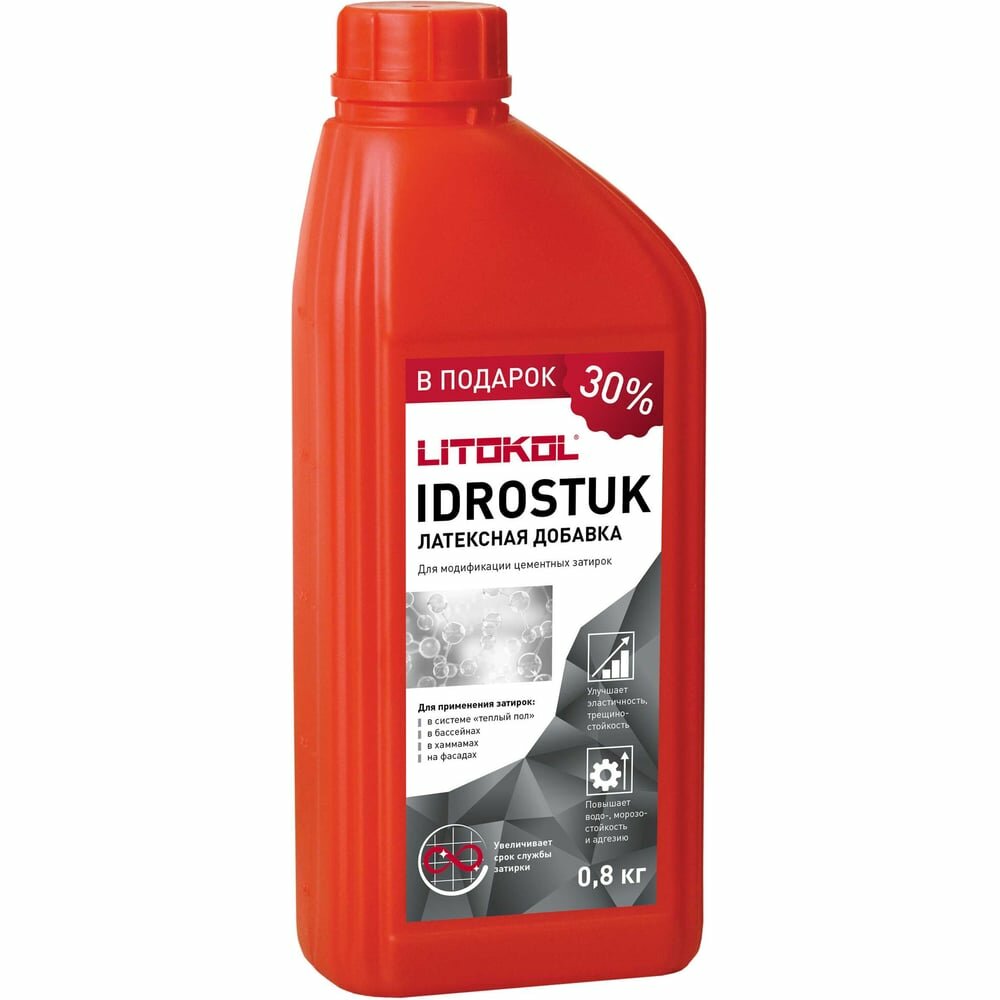 Латексная добавка для затирок LITOKOL IDROSTUK 0,8 кг 112020008