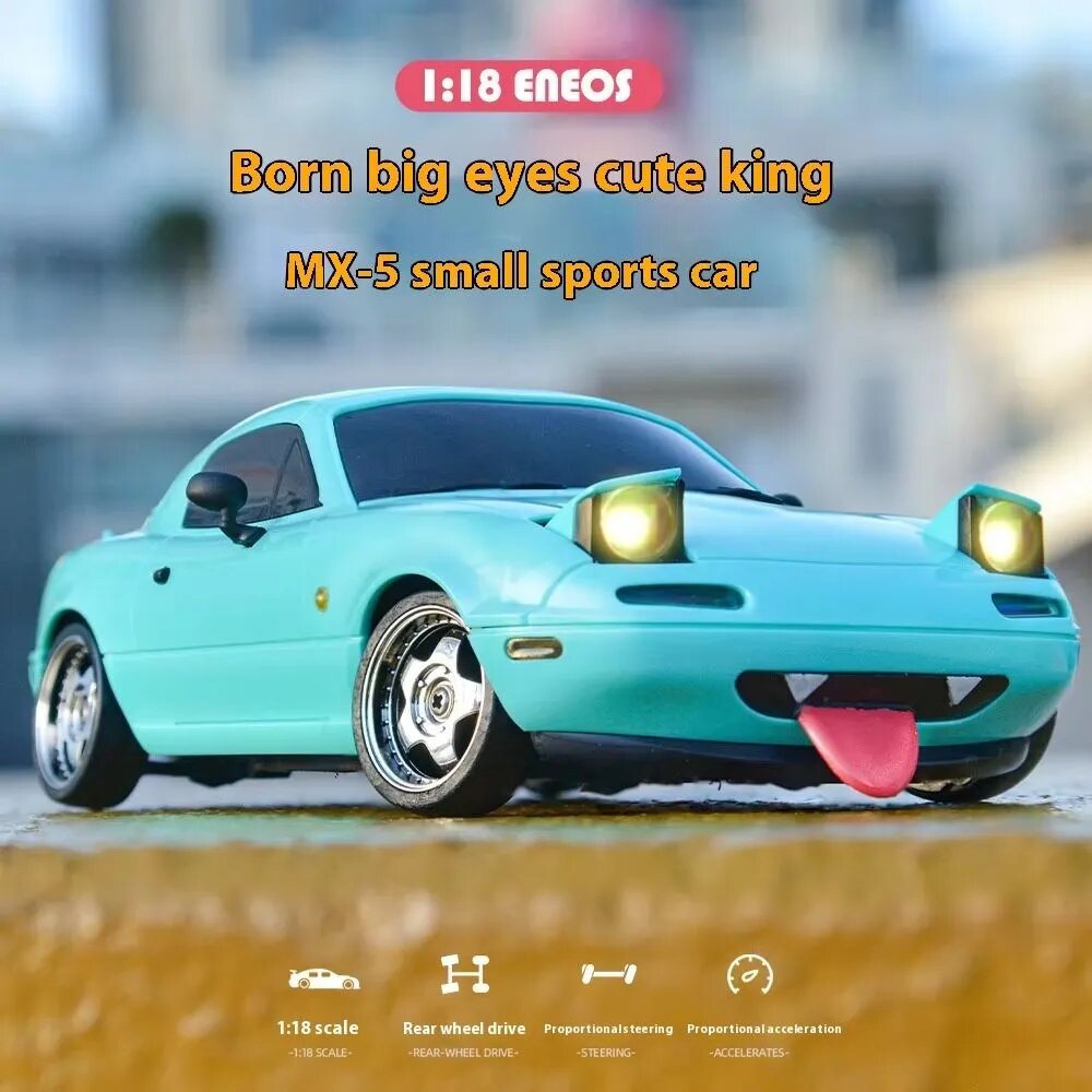 LD1804 Mazda MX5 RC дрейфующий автомобиль, 2,4G 3 канал, с гироскопом, игрушечный дрейфующий автомобиль, подарок на день рождения ребенка (Синий)