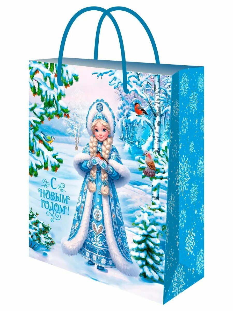 Dream cards Пакет подар. с мат. лам. и тис. фол.18х23х10 см (M) Снегурочка, 190г(собс. раз.) ППК-2292