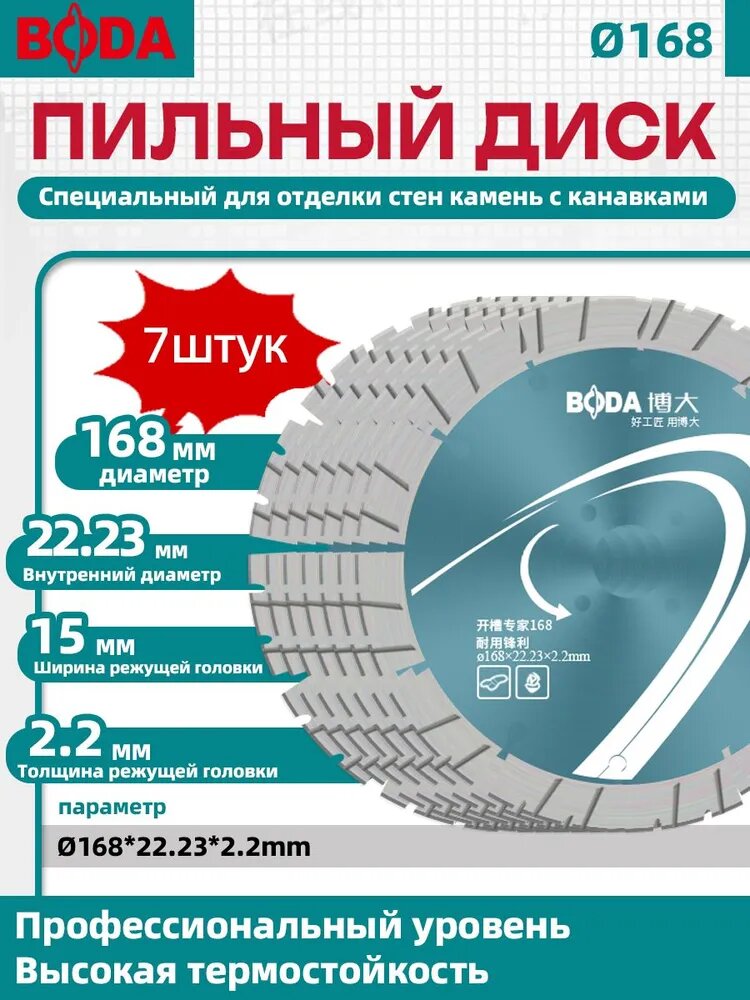 BODA Круг отрезной 168 x 2.2 x 22.23