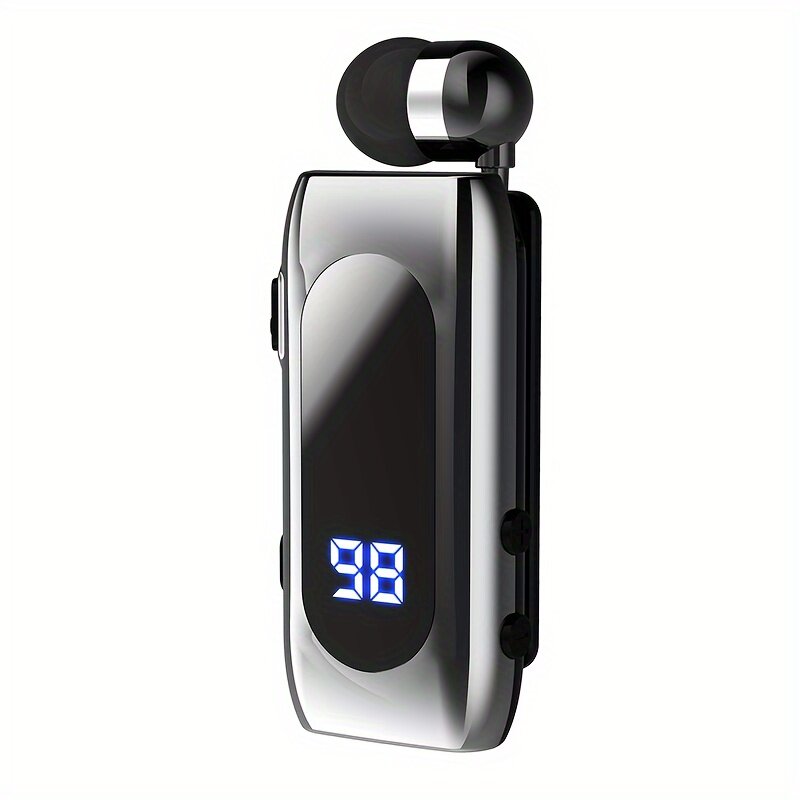 Беспроводная гарнитура K55 Bluetooth 5.2 с цифровым LED-дисплеем и шумоподавлением, время работы 20 часов, серый