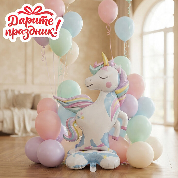 Интерьерное украшение Дарите праздник! DP-0056 "Единорожек", фигура-шар