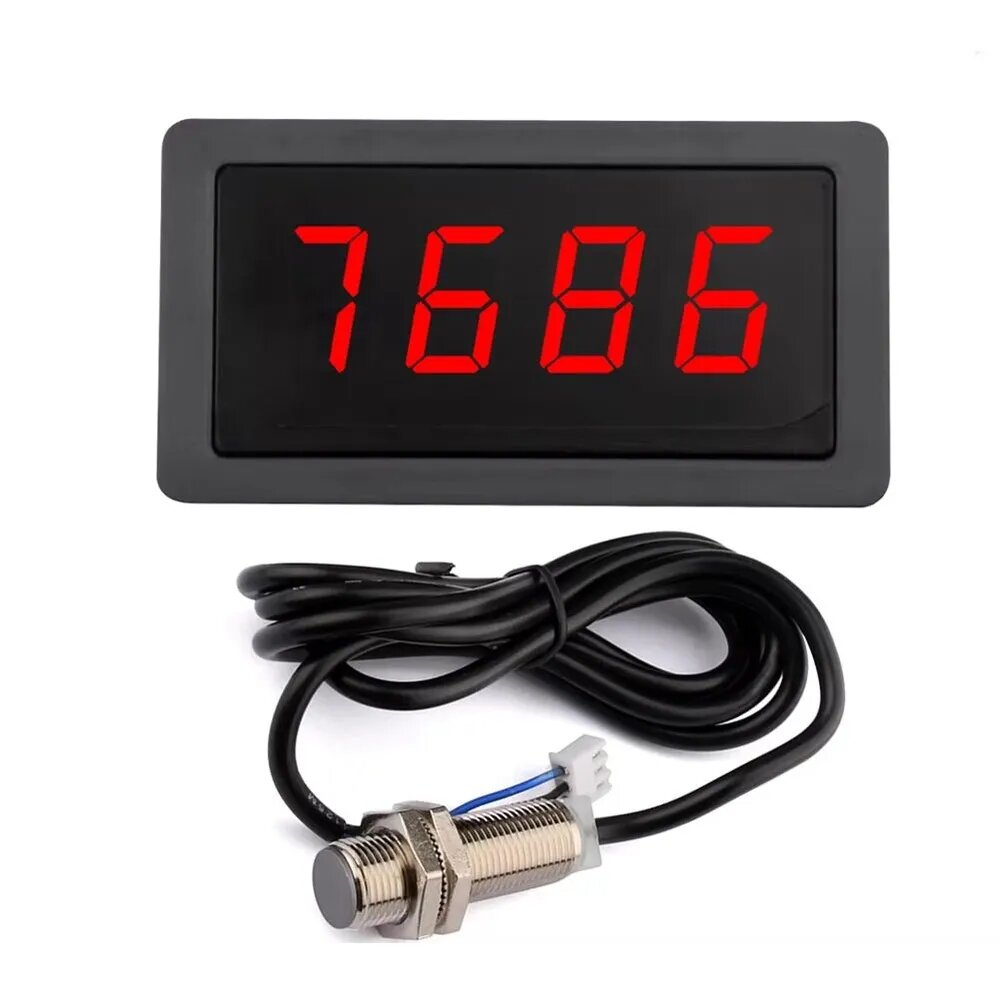 Цифровой Светодиодный Тахометр С 9999 Об/Мин
