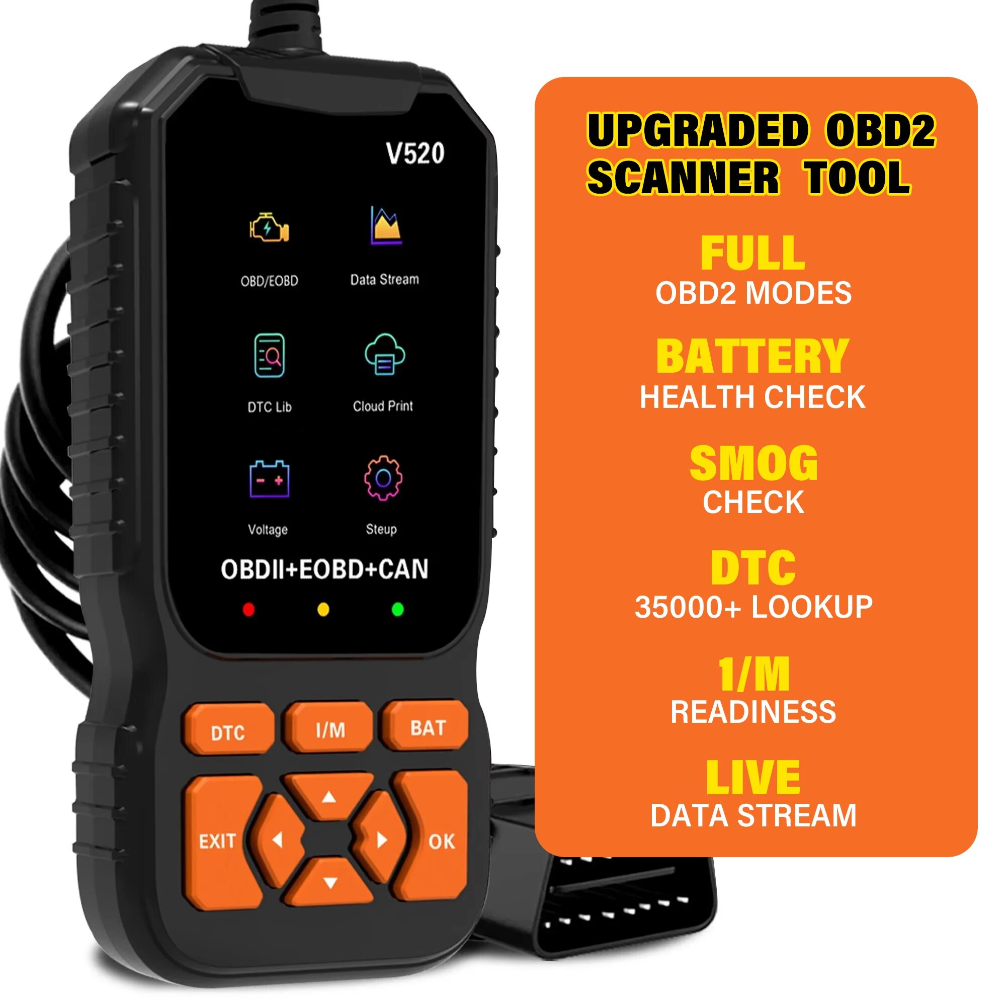 Диагностический Сканер V520 OBD2