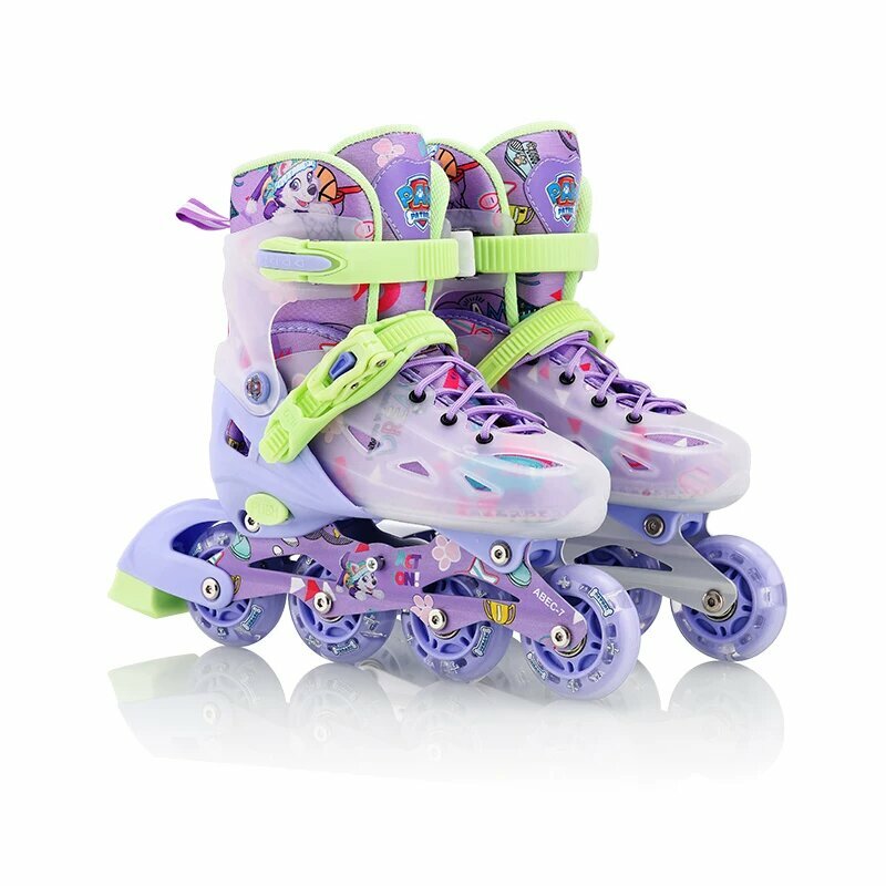 Детские роликовые коньки с темой PAW Patrol, Моне-фиолетовый, Стандартный набор, размер L (34-38 Европейский)