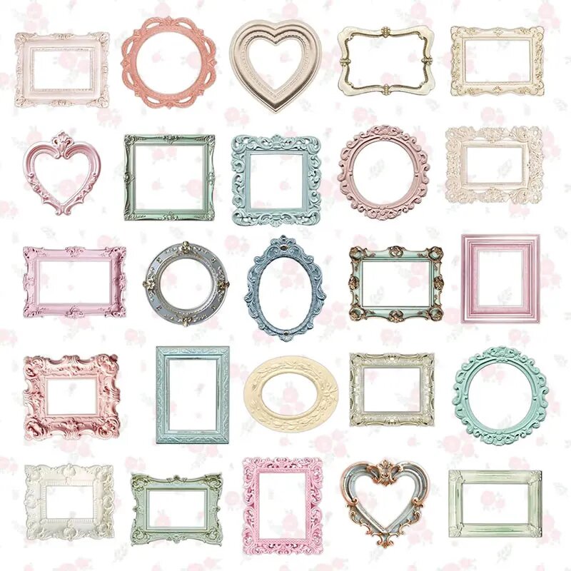 Винтаж рамки наклейки для скрапбукинга 20-120 шт. 25pcs stickers