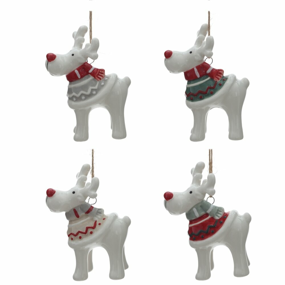 Елочная игрушка Олень, 6х4х8см, 1шт из 4х видов KSM-851977