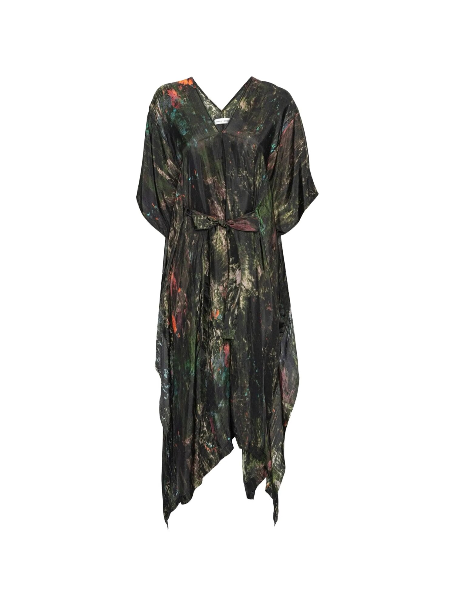 Платье Uncut Kaftan abstract-print handkerchief-hem dress