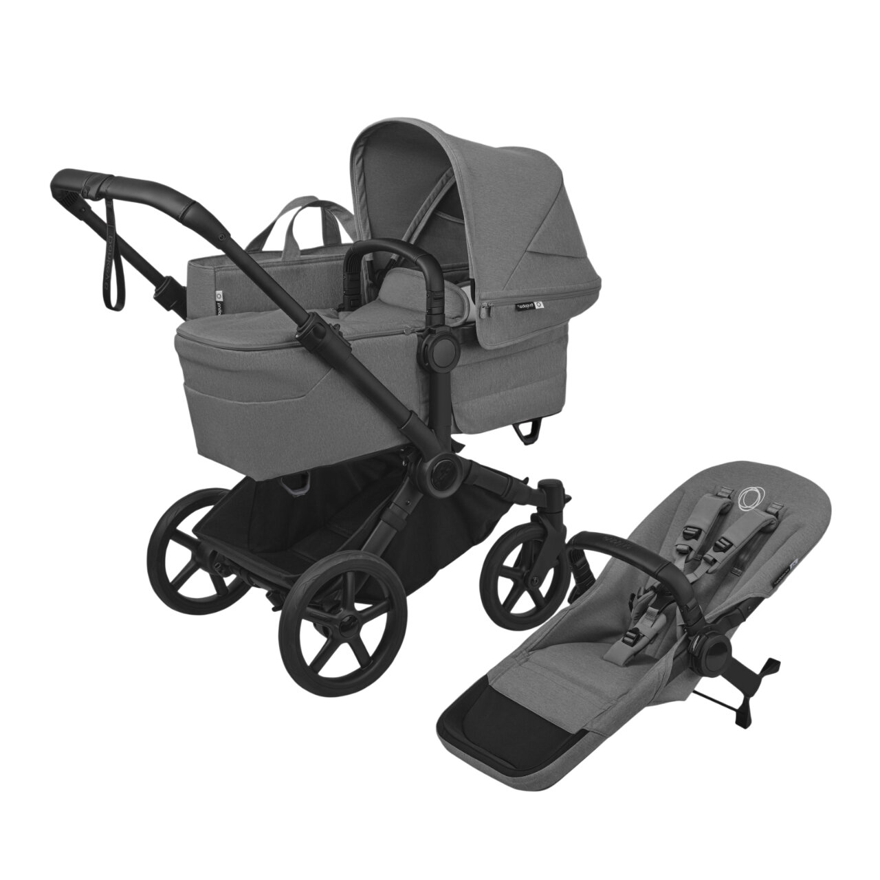 Коляска 2 в 1 Bugaboo Donkey 6 Mono на шасси Black Complete (moon grey)