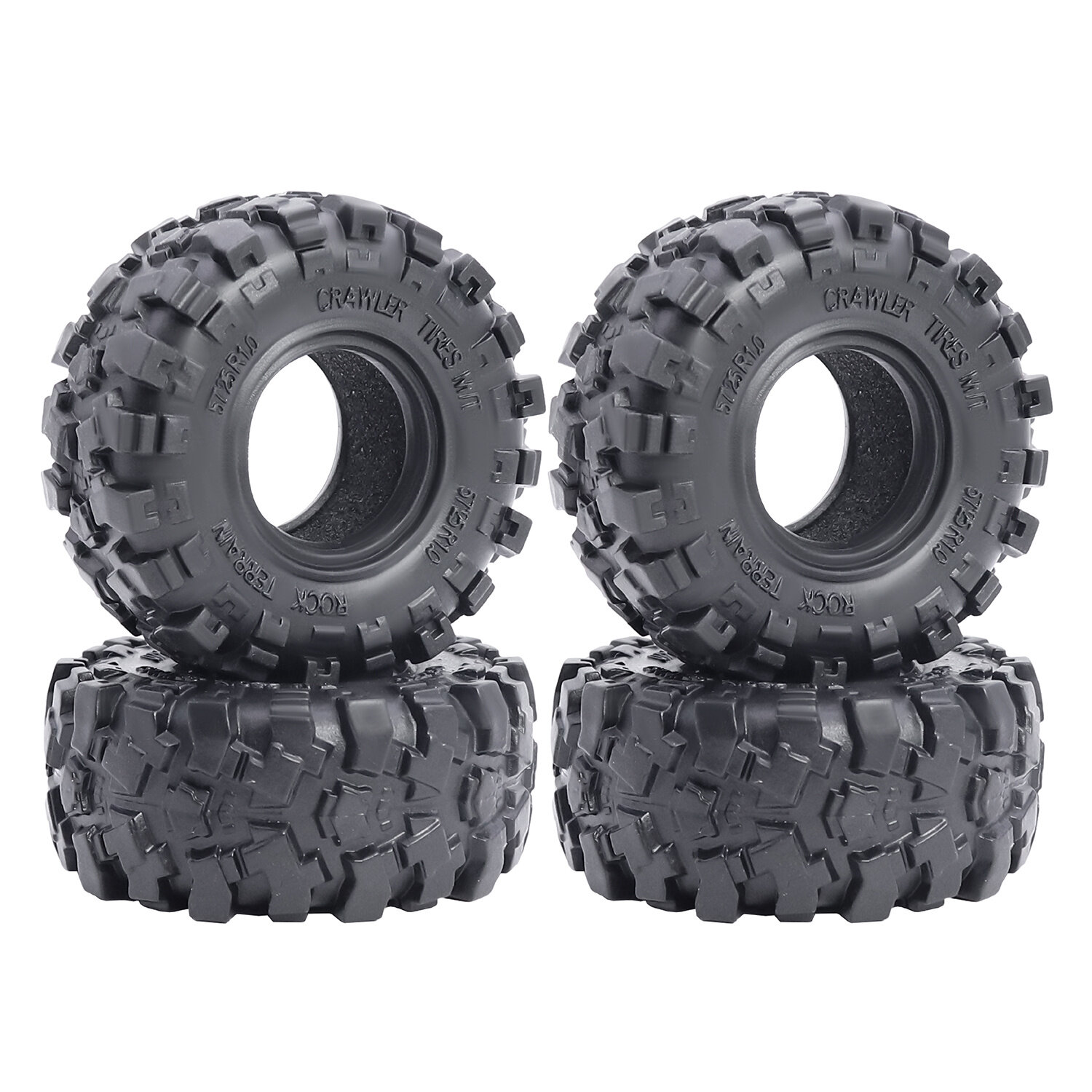 Мягкие резиновые шины 1.0 дюйма 58x24 мм, 4 шт, для апгрейда 1/18 TRX4M, 1/24 Axial SCX24 и Bron Fcx24