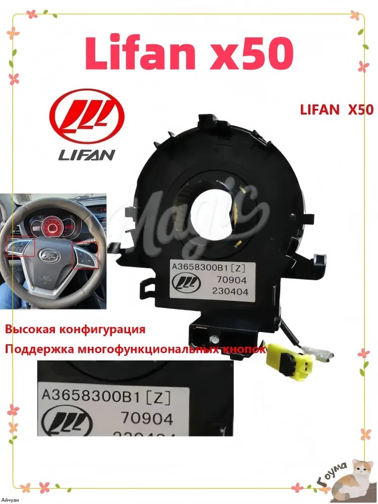 Вставка мультируля Lifan X50 арт. A3658300B1-Z, пластик, 1 шт.