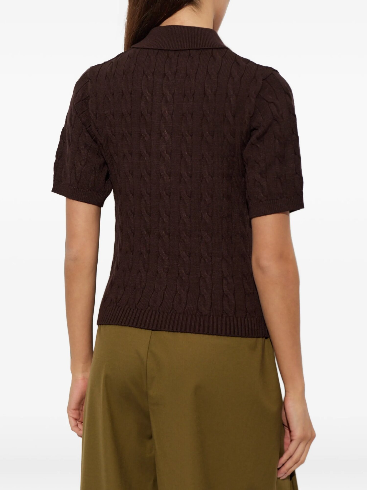 Свитер GESTUZ Cable-knit polo sweater, размер 40 — фото 1