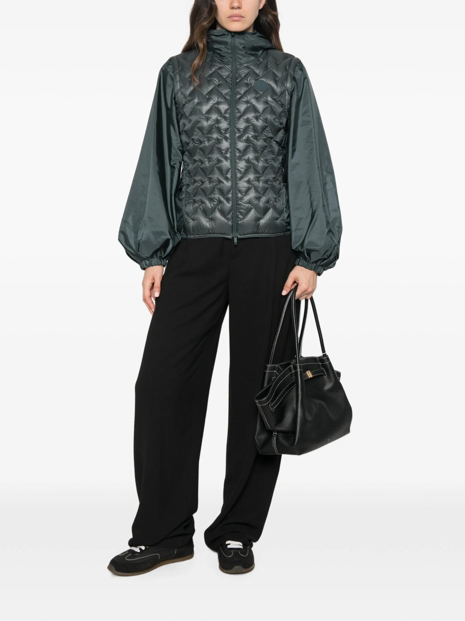 Куртка Moncler Quilted-panel hooded jacket, размер 42 — фото 1