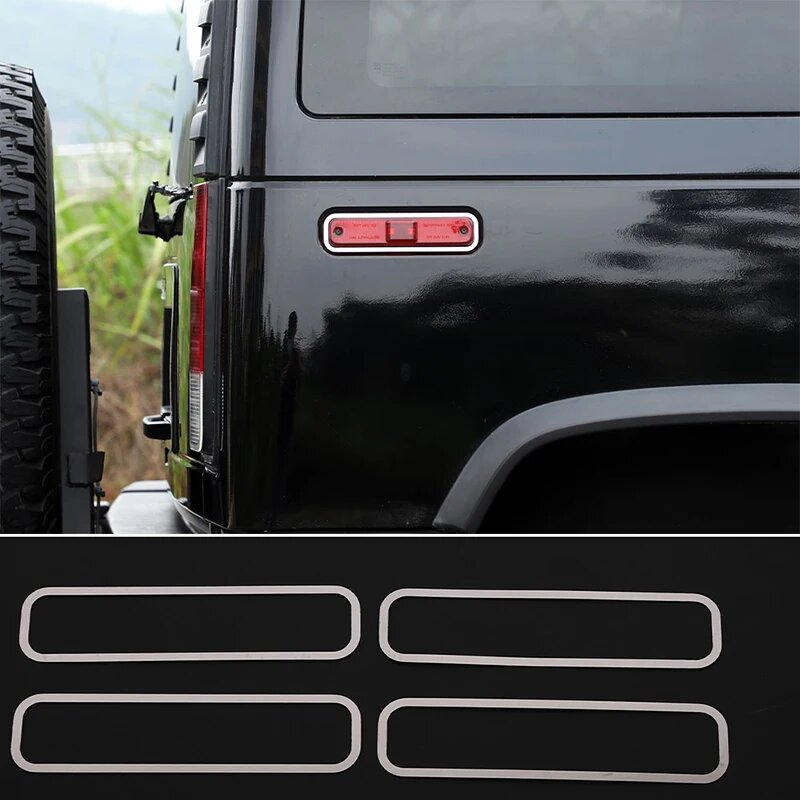 Нержавеющая сталь, серебристый для Hummer H2 2003-2009, Стайлинг автомобиля, боковой Silver