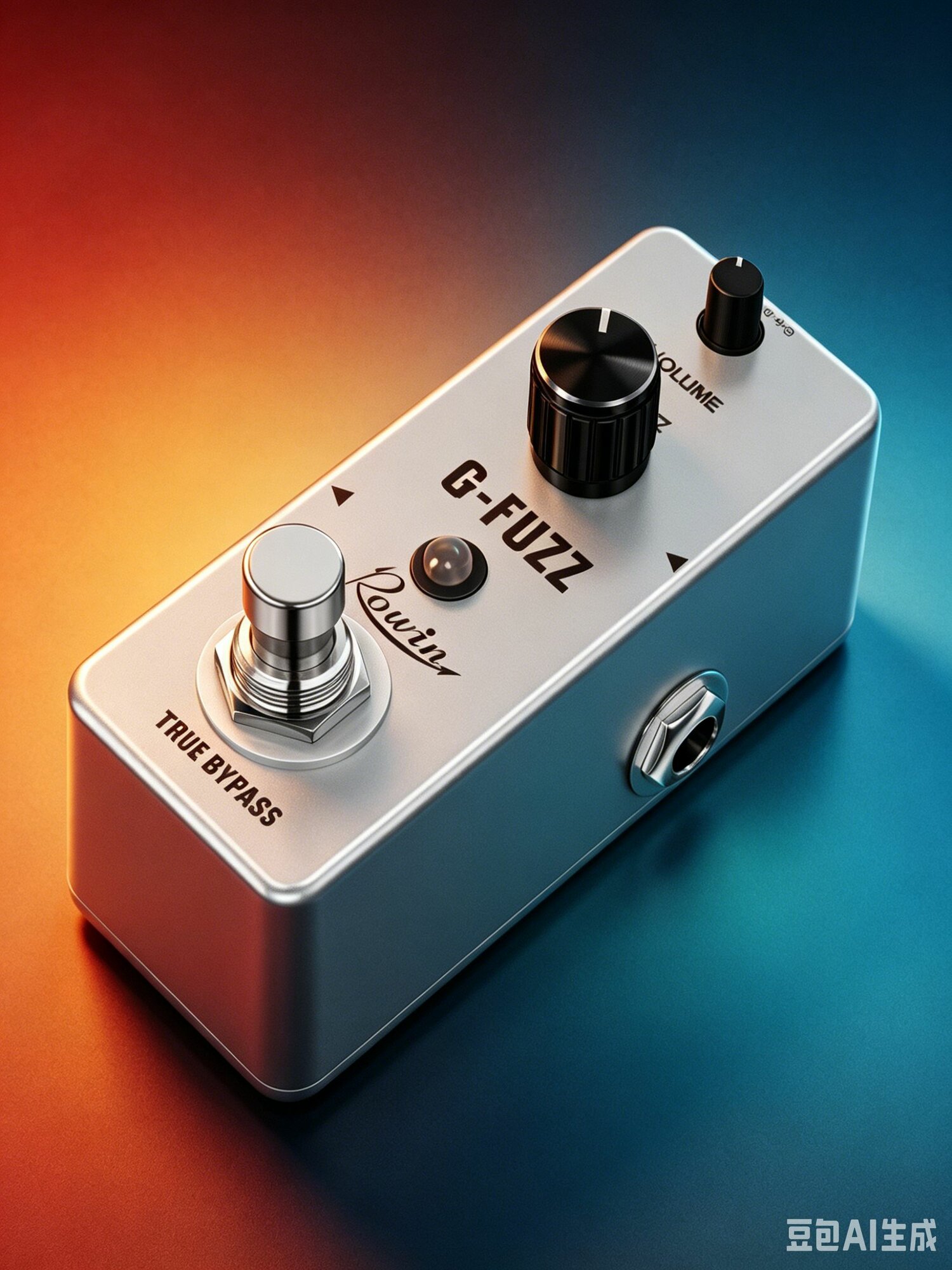 Rowin LEF-322 G-Fuzz, мини-педаль винтажного фазза для электрогитары на германиевых транзисторах, мягкий классический фазз-звук, корпус из цинкового сплава, регуляторы Volume и Fuzz, истинный байпас