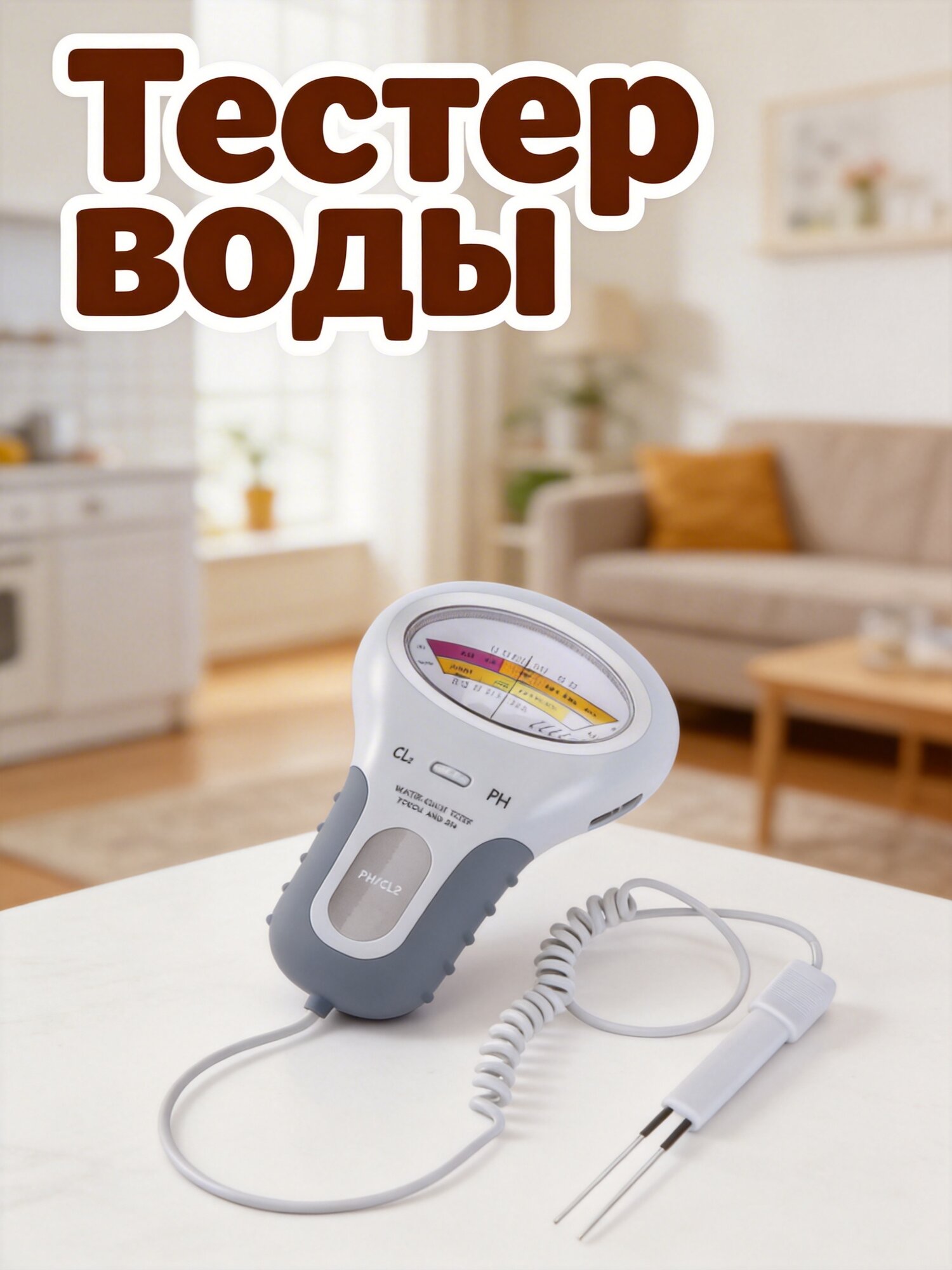 Электронный тестер качества воды для бассейна и горячего источника