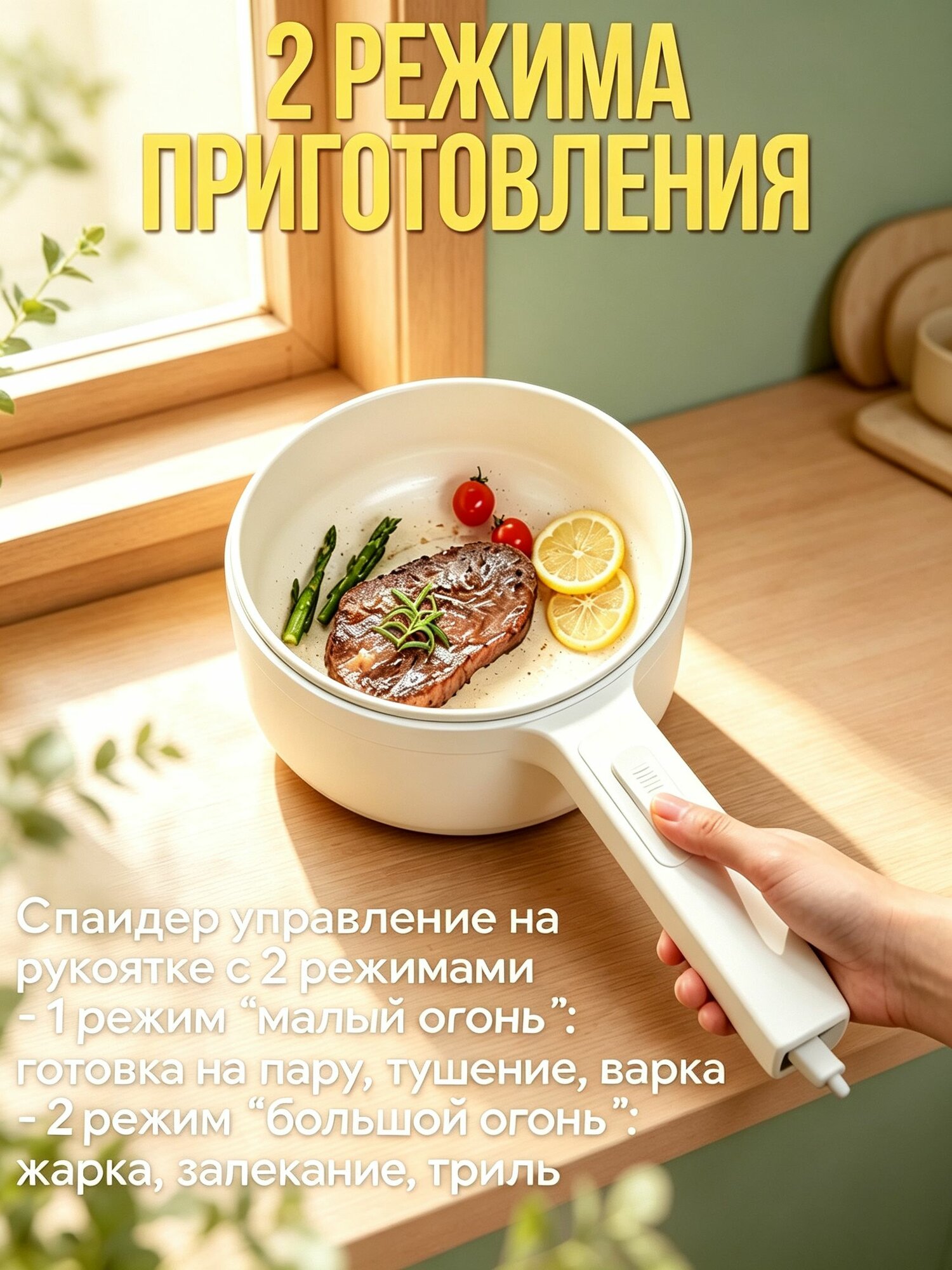 Мультиварка Электрическая кастрюля для дома, маленькая электрическая кастрюля, электрическая нагревательная кастрюля — фото 1