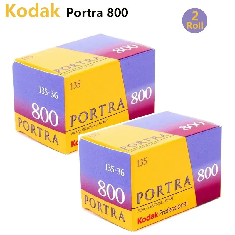 Kodak Professional Portra 800, цветная негативная пленка 35 мм 2 Rolls