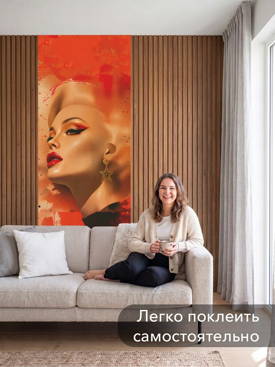 Фотообои на стену флизелиновые 3d Девушка 100х270 см — фото 1