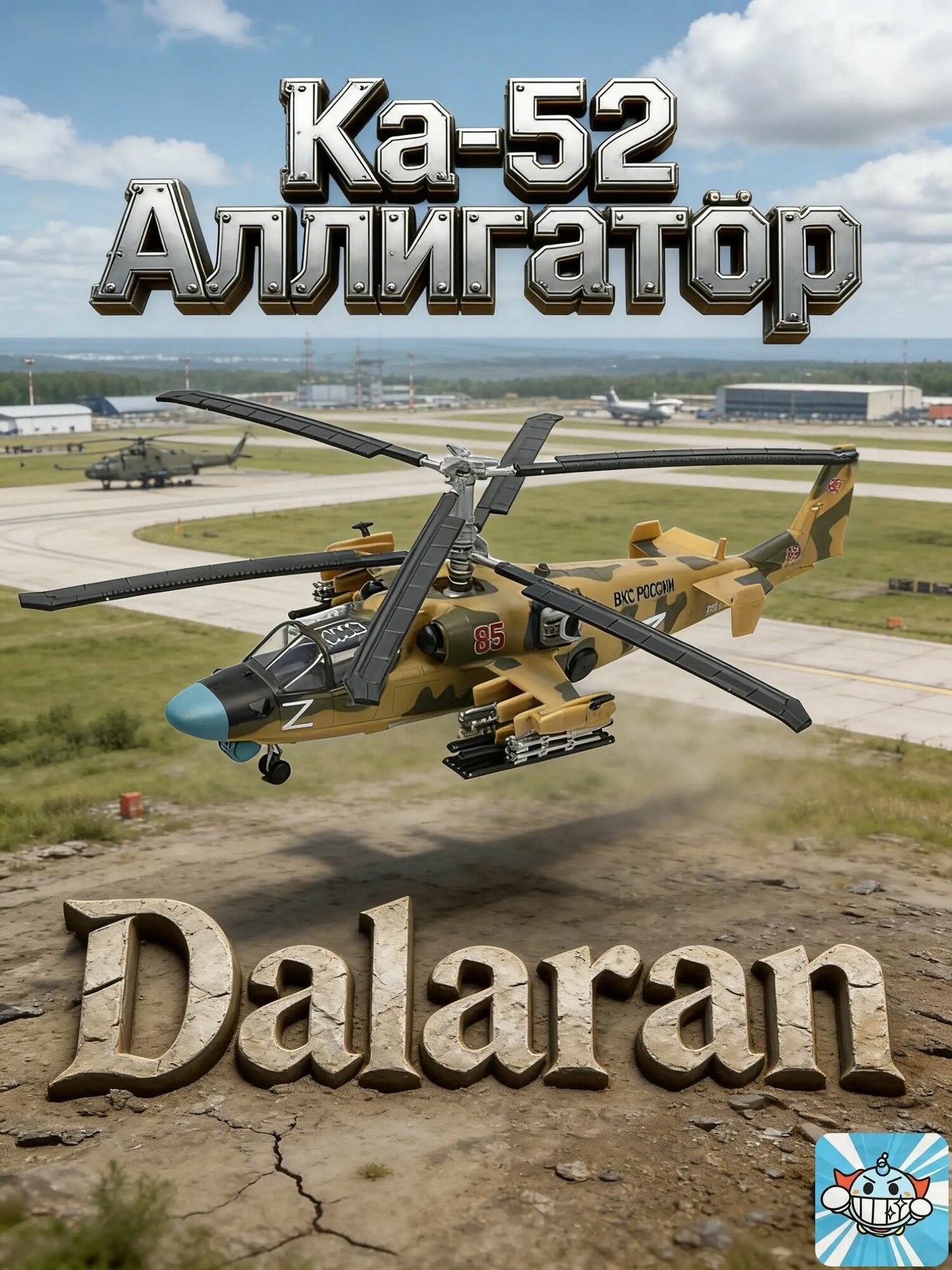 Ка-52 Аллигатор сборная модель ударного вертолёта 1/72 без клея и покраски, Россия, AH-64