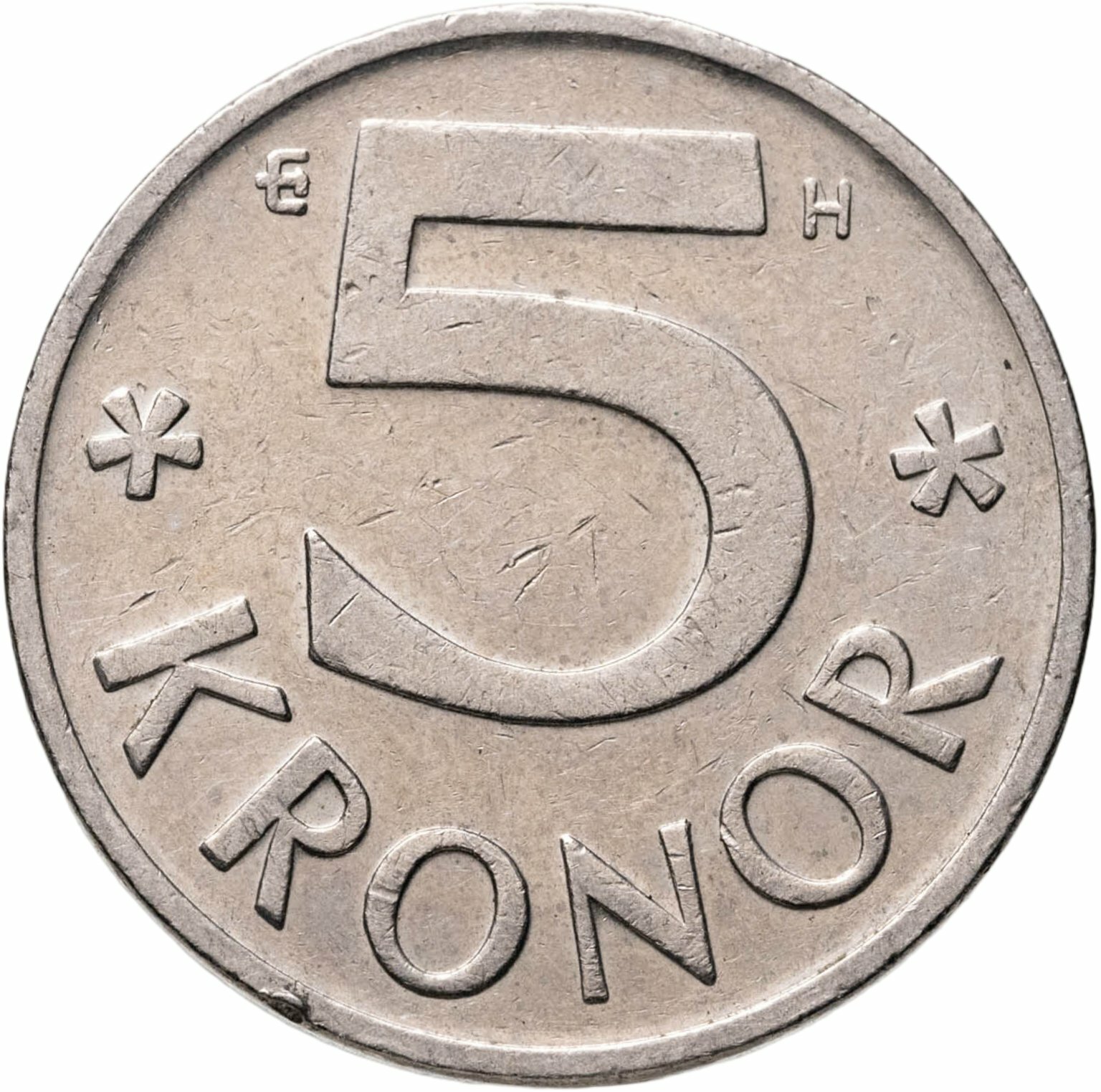 Швеция 5 крон 2003, Мельхиор медь-никель, в сохранности XF-AU