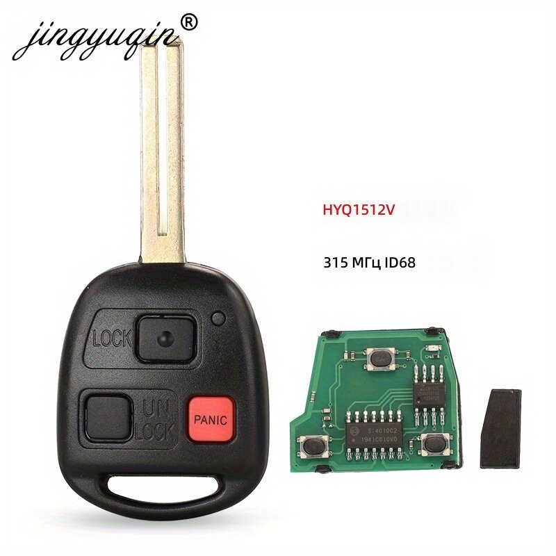Пульт дистанционного управления 3 кнопки 315 МГц чип 4D68 HYQ1512V 89070-60801 для автомобилей 2003-2008 полный пульт