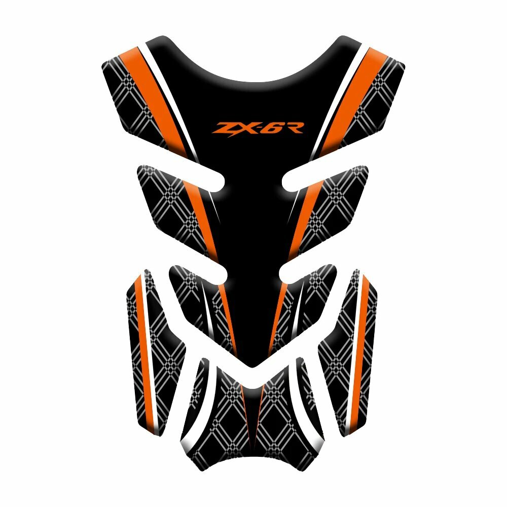 Наклейка-протектор на бак мотоцикла для Ninja ZX6R 636 ZX 6R ABS 2004-2021 2013 2014 2015 3 Orange