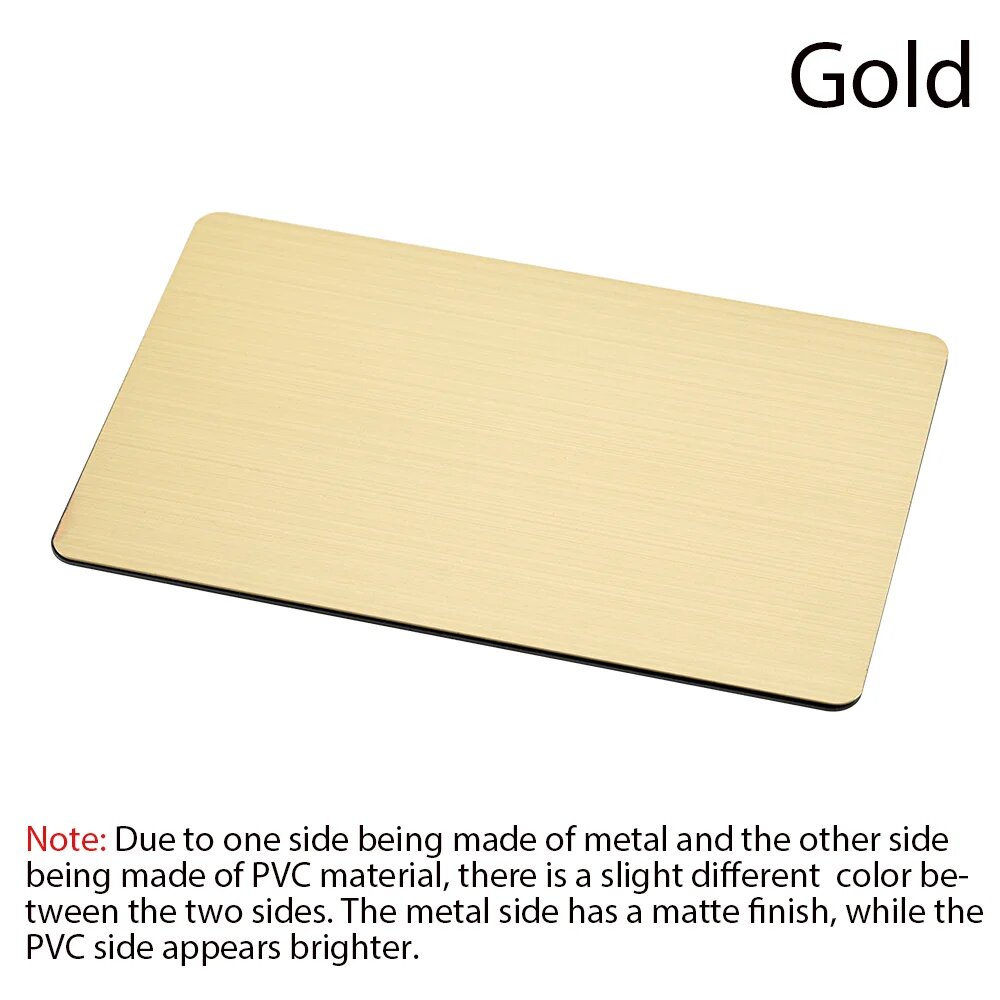 Ultrarayc скрытая NFC визитка из нержавеющей стали и ПВХ Бежевый, Gold, 5 PCS