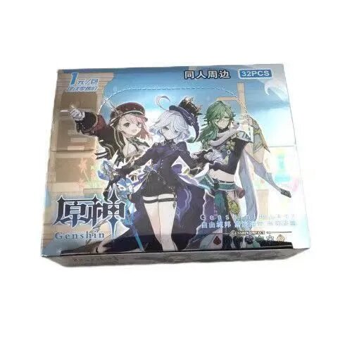 Коллекционные аниме карточки 2/Genshin Impact anime cards collectibles 10 packaging Упаковка 5 листов в упаковке