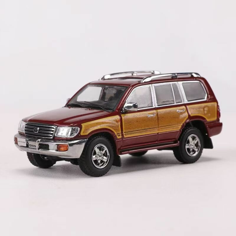 HYINUO GCD 1:64 Land Cruiser 100 металлическая модель, Деревянный цвет