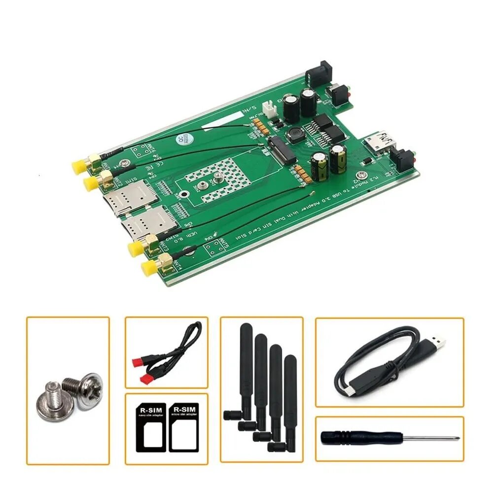 Адаптер M.2 NGFF в USB3.0 с антеннами