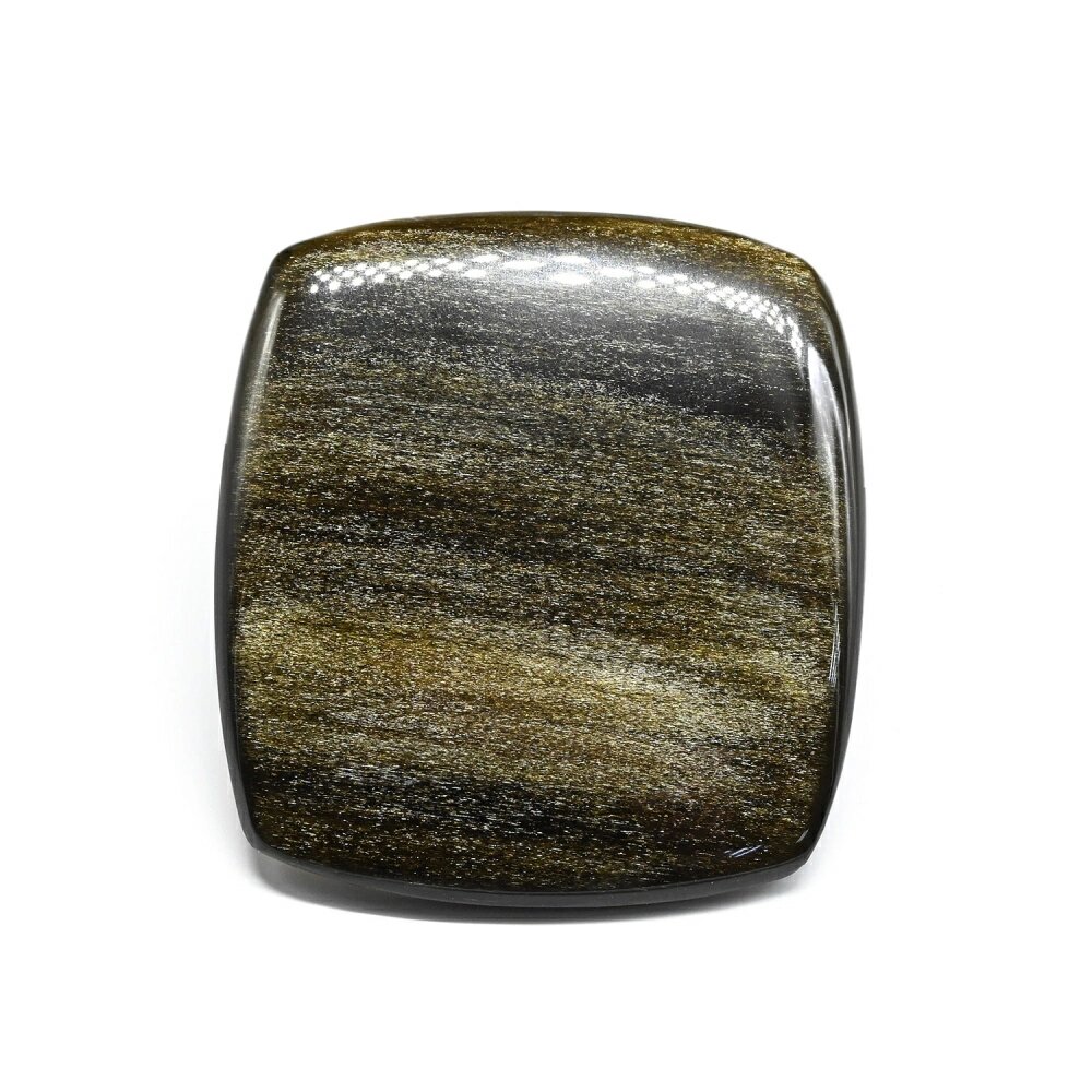 Кабошоны из обсидиана радужного форма прямоугольник, 43*39*5мм