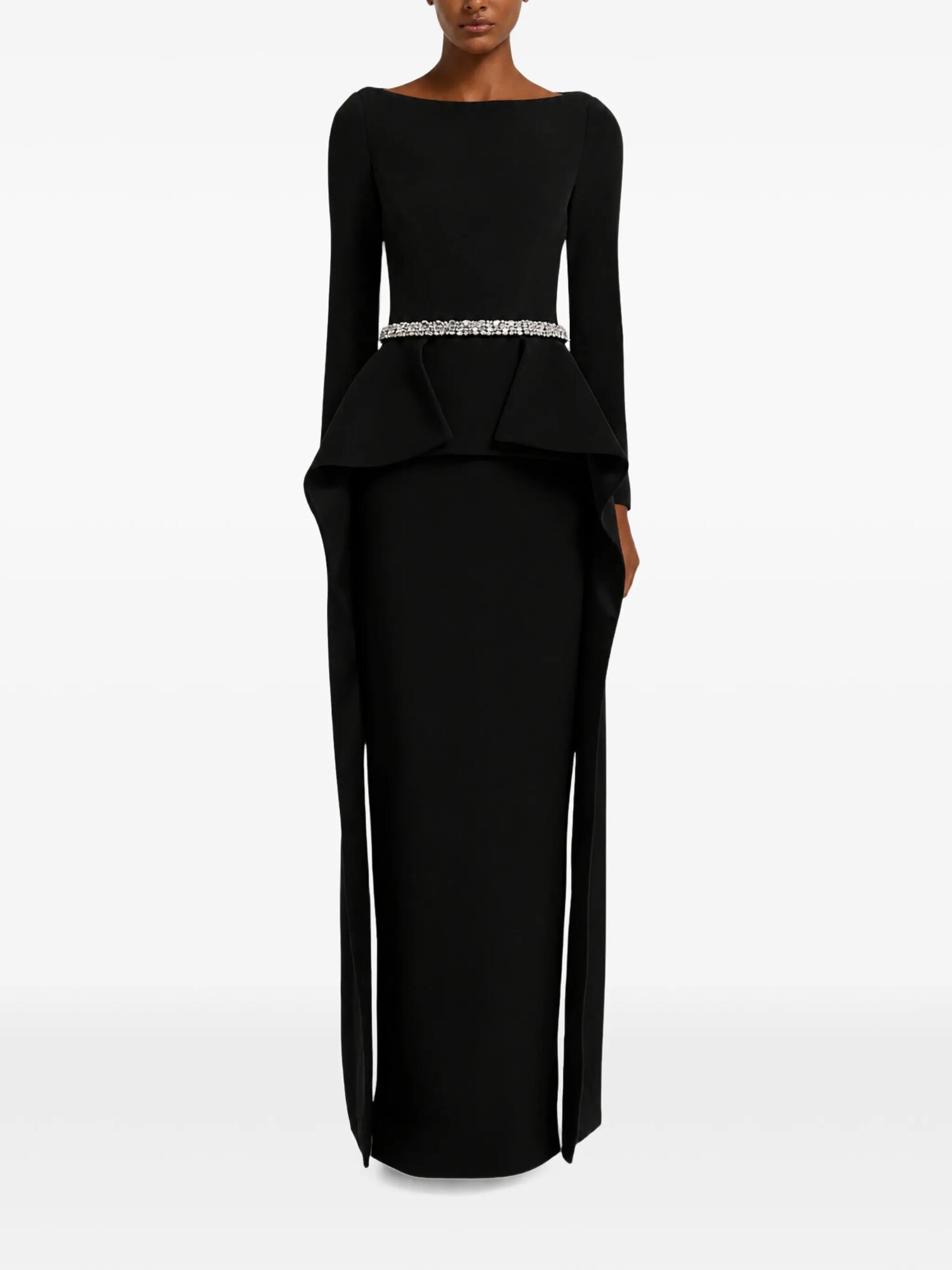 Топ Safiyaa Dylan crystal-embellished peplum top, размер 42 — фото 1
