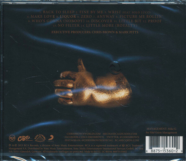 Audio CD Chris Brown Royalty, RCA, зарубежный рэп и хип-хоп, 2015, 1 диск — фото 1