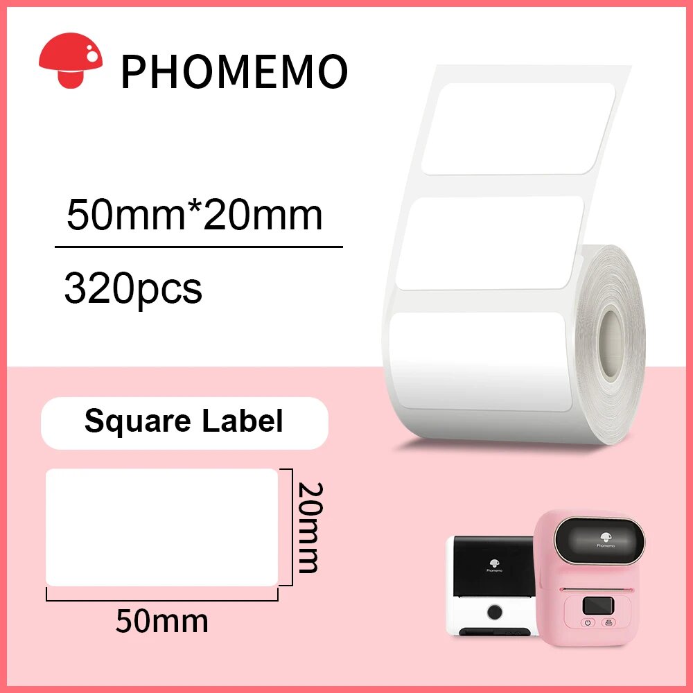 Phomemo Термоэтикетки 50x20mm Square